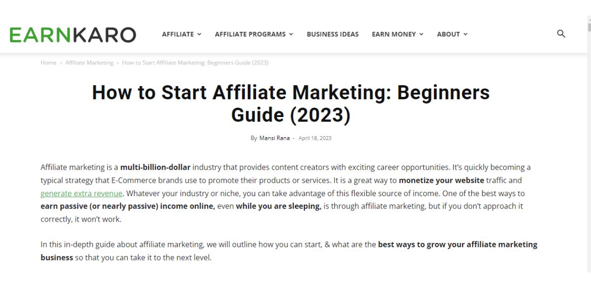 How to Create an Affiliate Marketing Website for Beginners